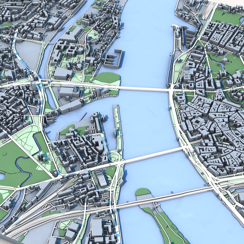 Riga City Latvia 3D model - Download City on 3DModels.org