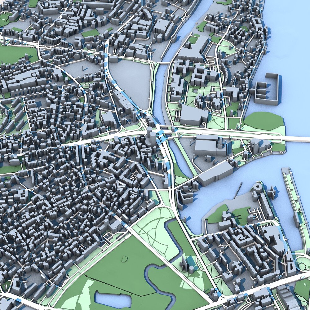 Riga City Latvia 3D model - Download City on 3DModels.org