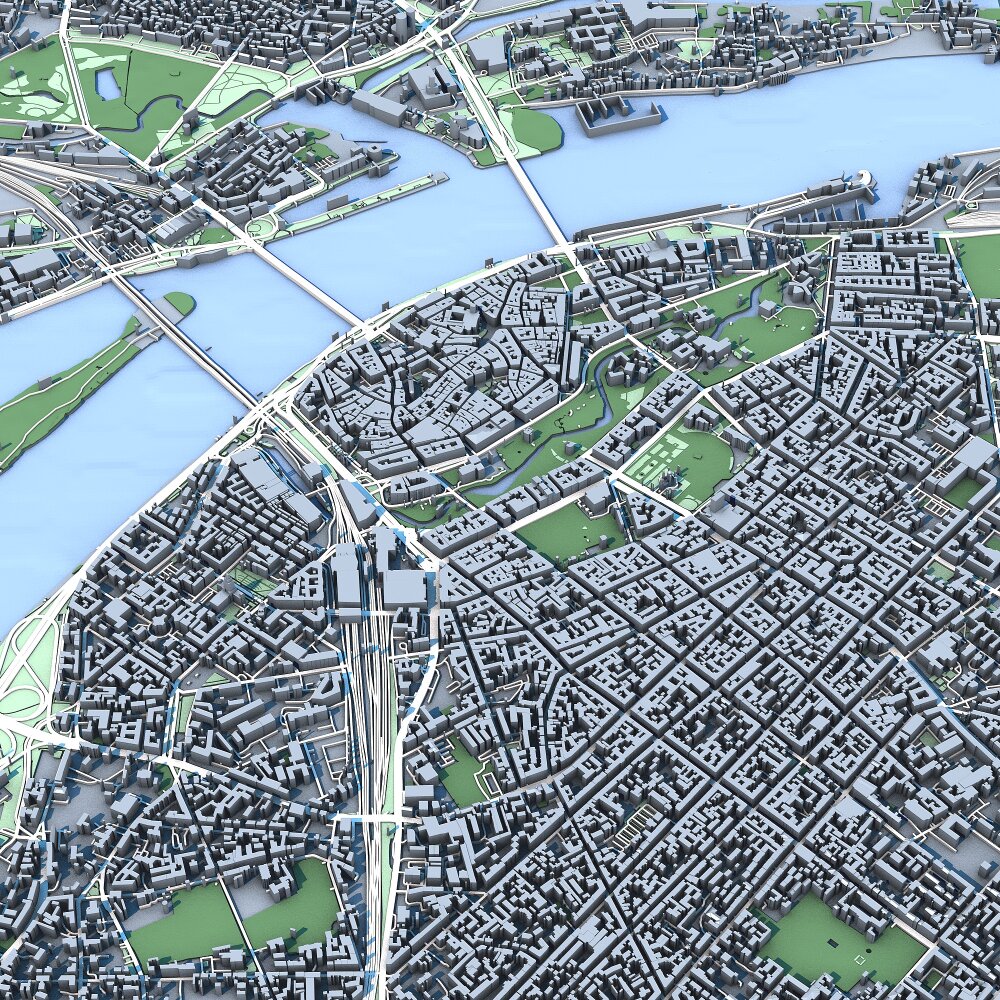Riga City Latvia 3D model - Download City on 3DModels.org