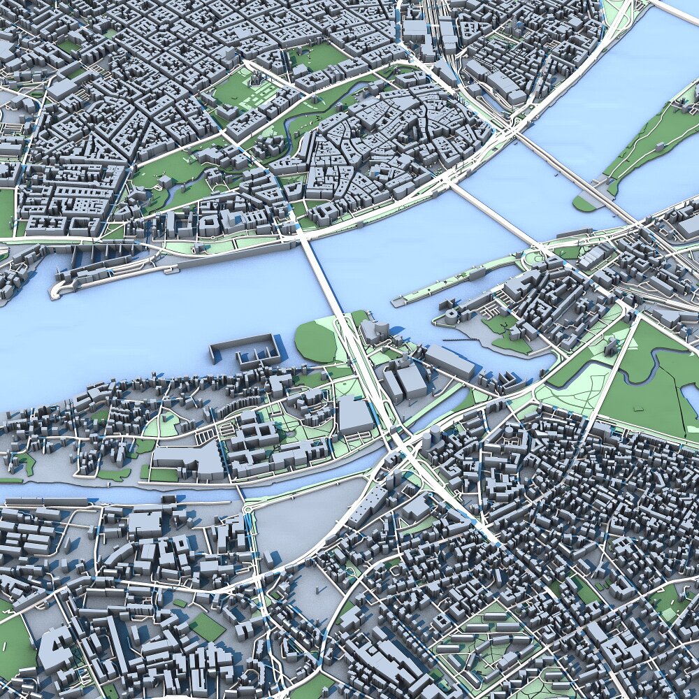 Riga City Latvia 3D model - Download City on 3DModels.org