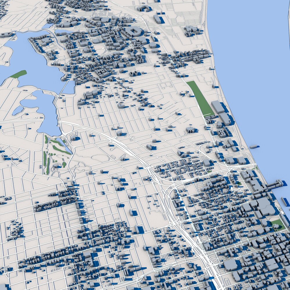Baton Rouge City Louisiana USA 3D model - Download City on 3DModels.org