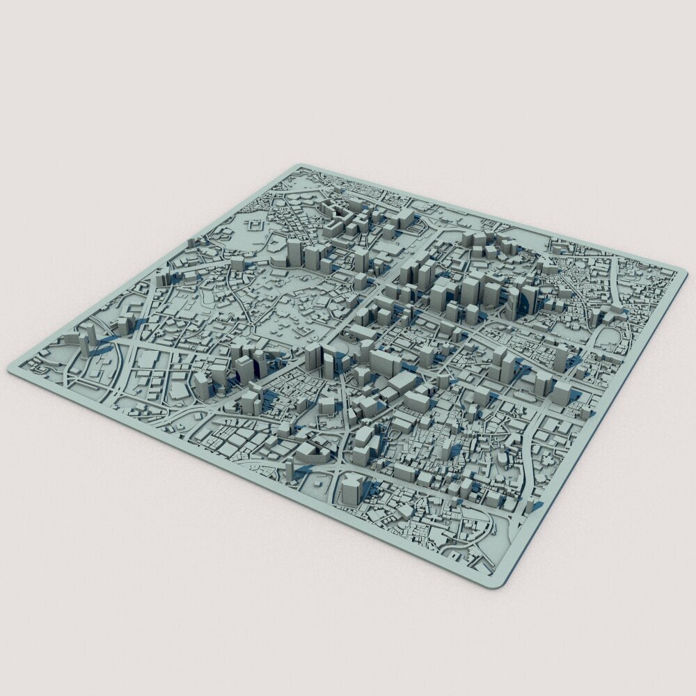 Seoul City South Korea Map 3D model - Download City on 3DModels.org