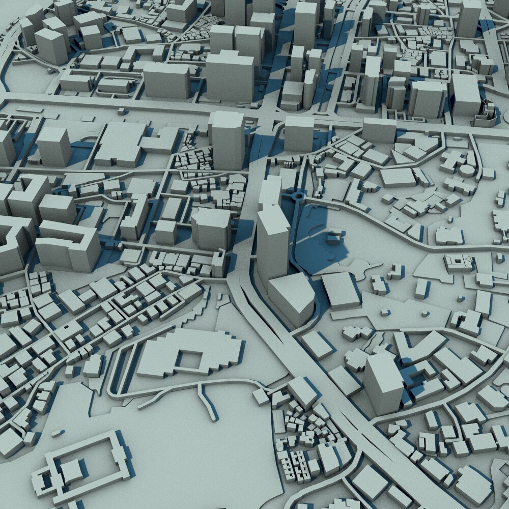 Seoul City South Korea Map 3D model - Download City on 3DModels.org
