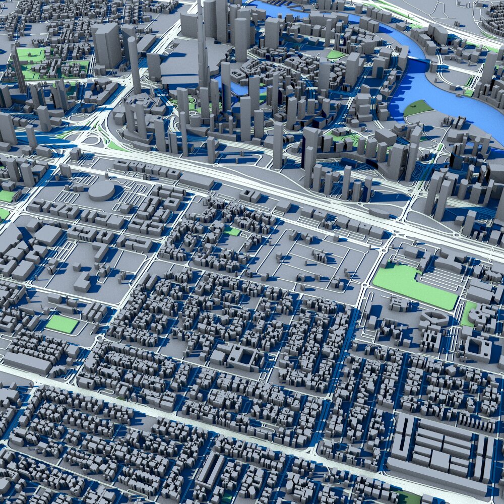 Burj Khalifa Downtown Dubai United Arab Emirates 3D model - Download ...