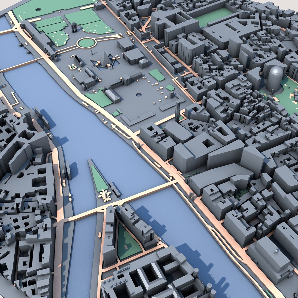 Louvre Museum Paris France 3D model - Download City on 3DModels.org