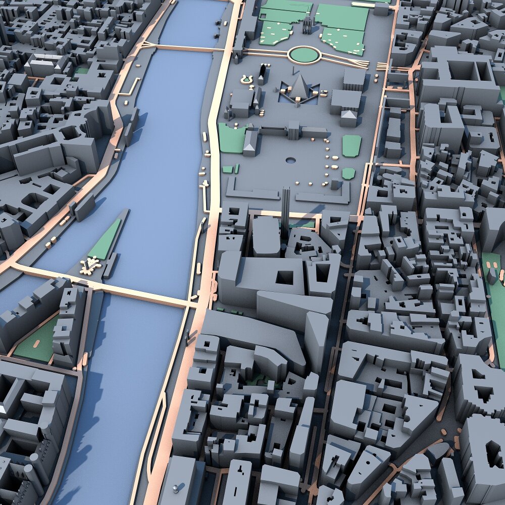 Louvre Museum Paris France 3D model - Download City on 3DModels.org