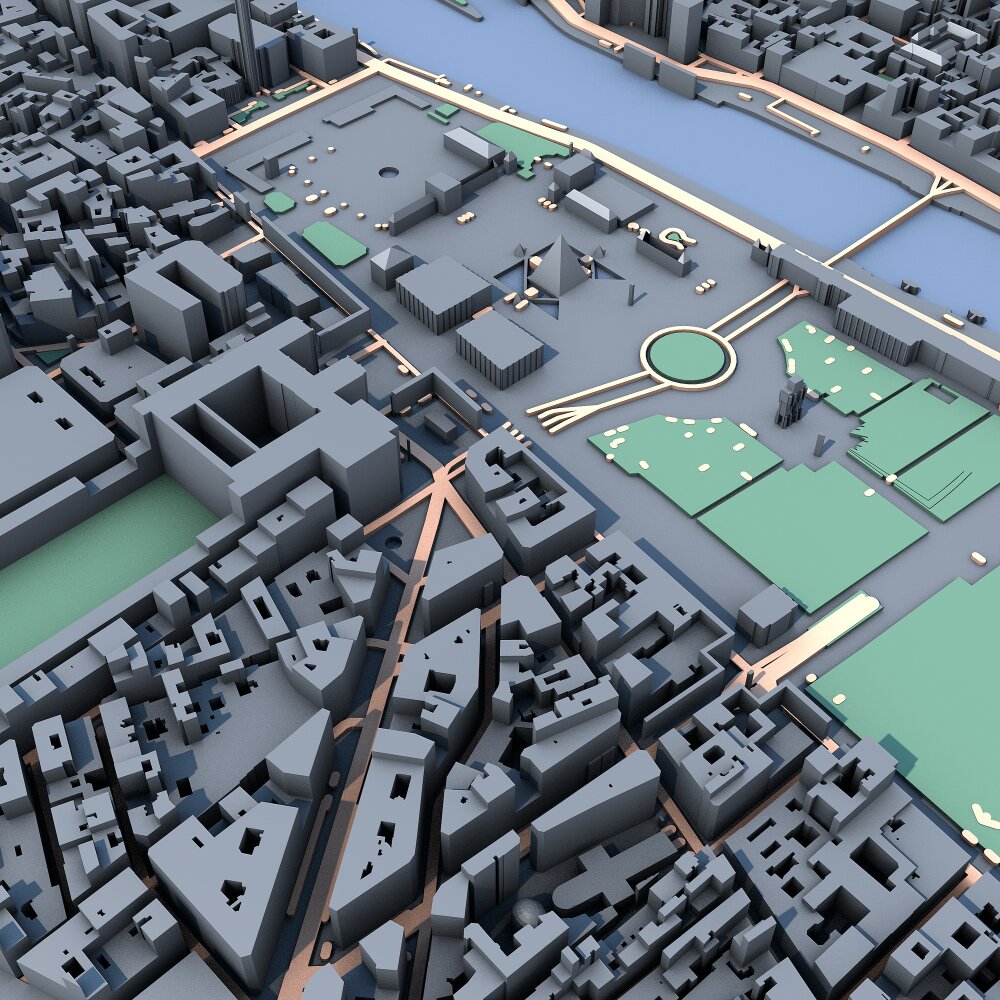 Louvre Museum Paris France 3D model - Download City on 3DModels.org