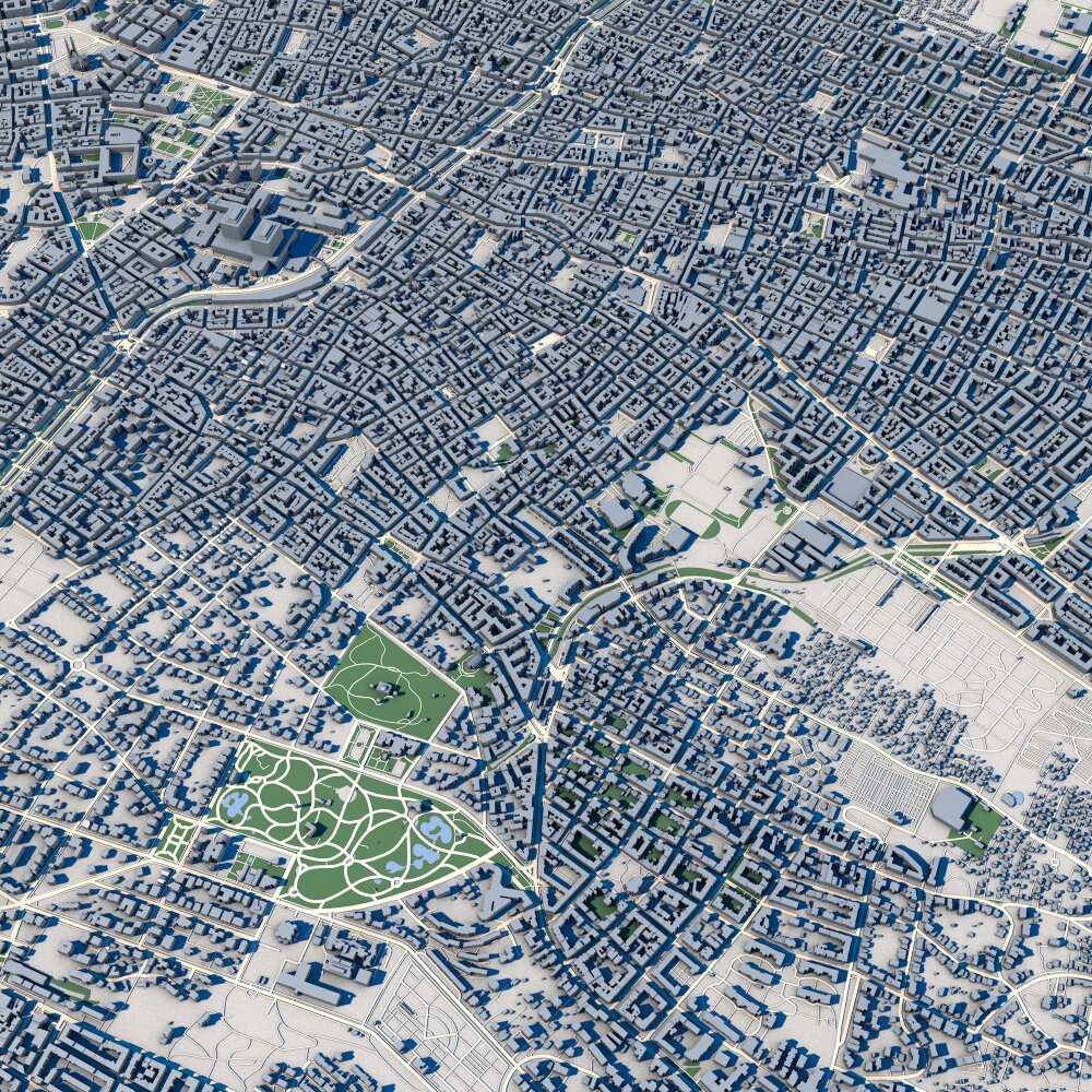 Vienna City Austria Map 3D model - Download City on 3DModels.org