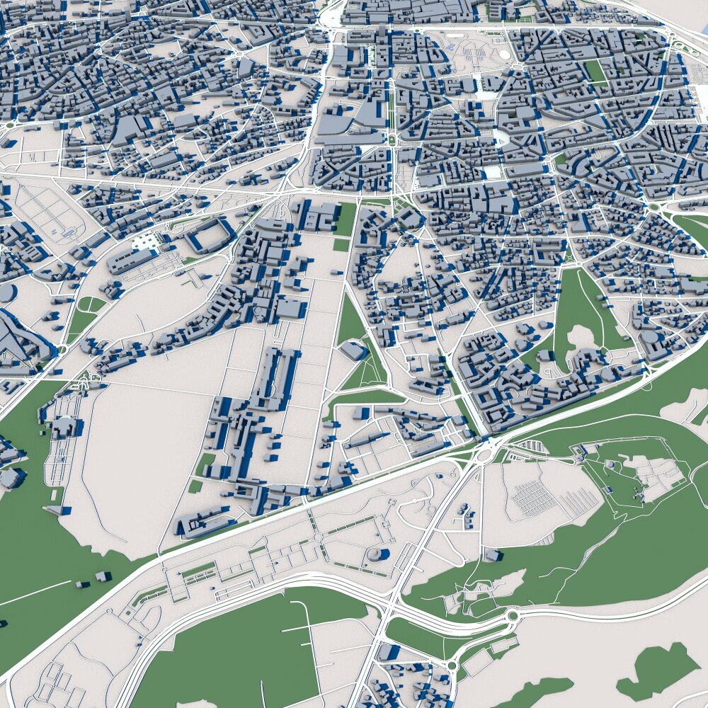 Rabat City Morocco Map 3D model - Download City on 3DModels.org