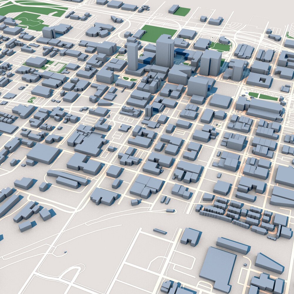 Omaha City in Nebraska United States 3D model - Download City on ...