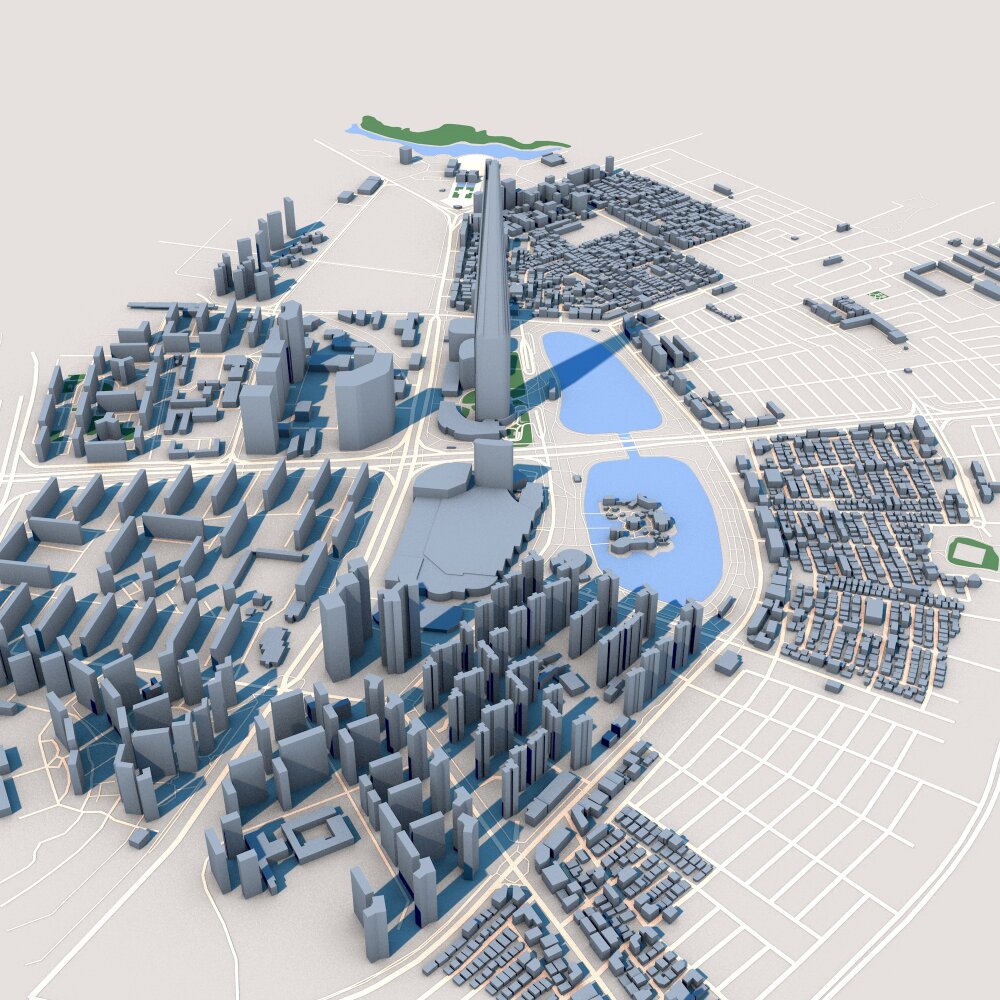 Lotte World Tower Parc1 Tower Seoul Korea 3D model - Download City on ...