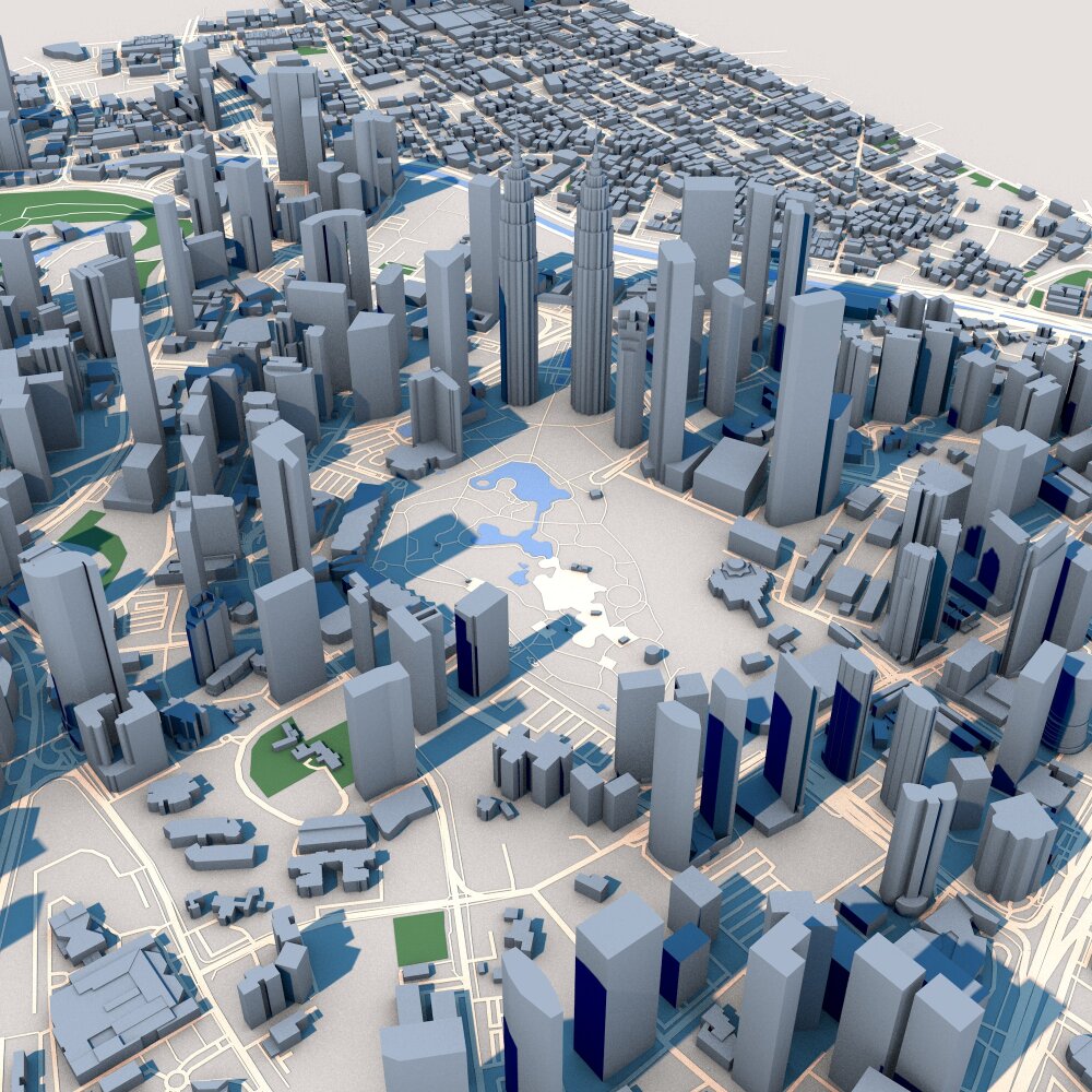 Merdeka 118 Petronas Towers Kuala Lumpur Malaysia 3D model - Download ...
