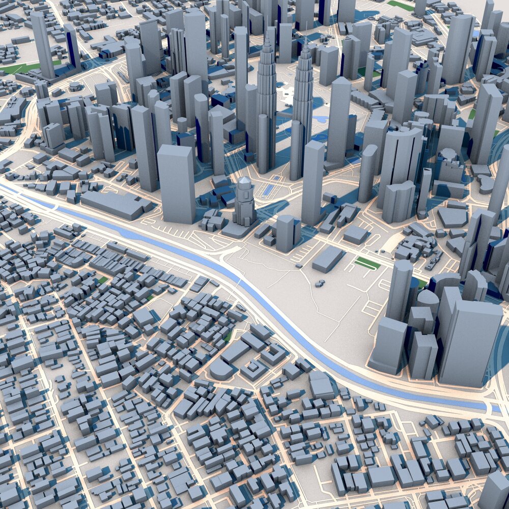 Merdeka 118 Petronas Towers Kuala Lumpur Malaysia 3D model - Download ...