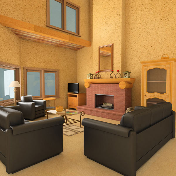 Living Room Set 01 3D model - Download Furniture Set on 3DModels.org