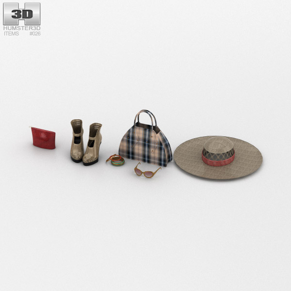 Simple Women Accessories 3D model - Download Accessories on 3DModels.org