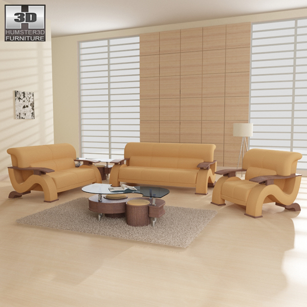 Living Room Furniture 06 Set 3D model - Download Furniture Set on ...