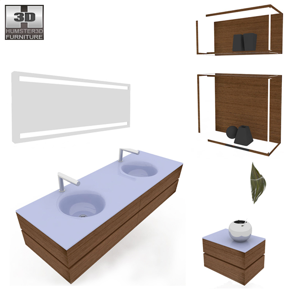 Bathroom Furniture 10 Set 3D model - Download Furniture Set on 3DModels.org