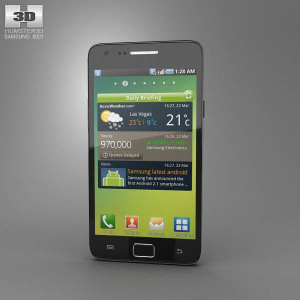 Samsung Galaxy S2 3D model - Download Phones on 3DModels.org