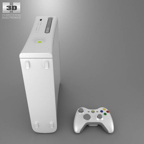 Microsoft Xbox 360 con Mando Modelo 3D - Descargar Consola de juegos ...