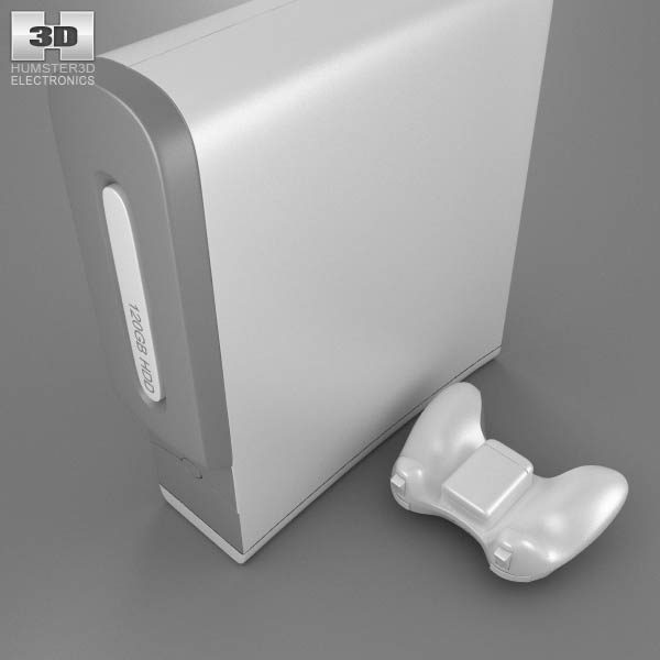 Microsoft Xbox 360 con Mando Modelo 3D - Descargar Consola de juegos ...
