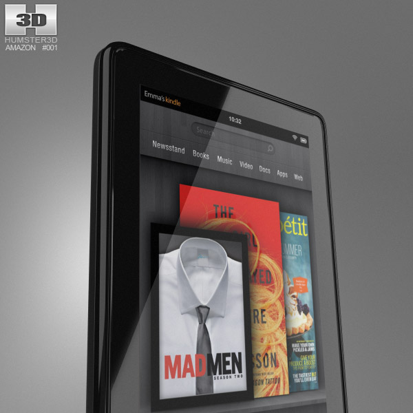 Amazon Kindle Fire 3D model - Download Tablet on 3DModels.org