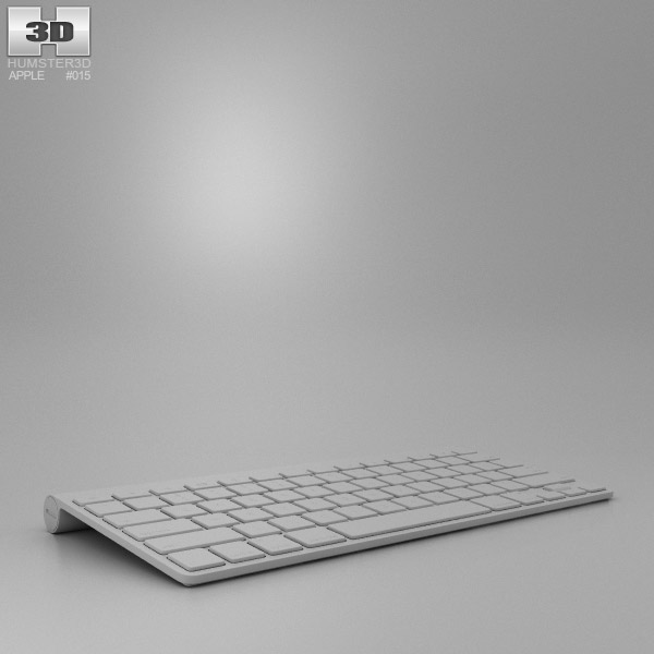 Apple Wireless Keyboard 3D model - Download Computer Accessories on ...