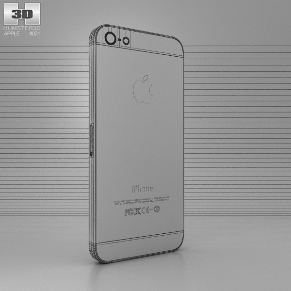 Apple iPhone 5 White 3D model - Download Phones on 3DModels.org