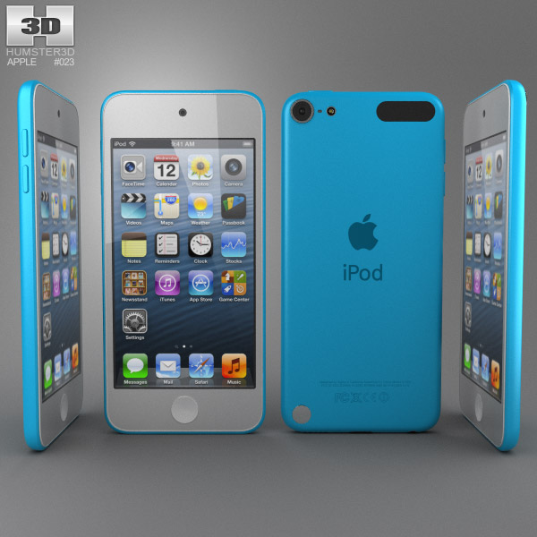 Apple iPod Touch 5th generation 3D model - Download Audio Devices on ...
