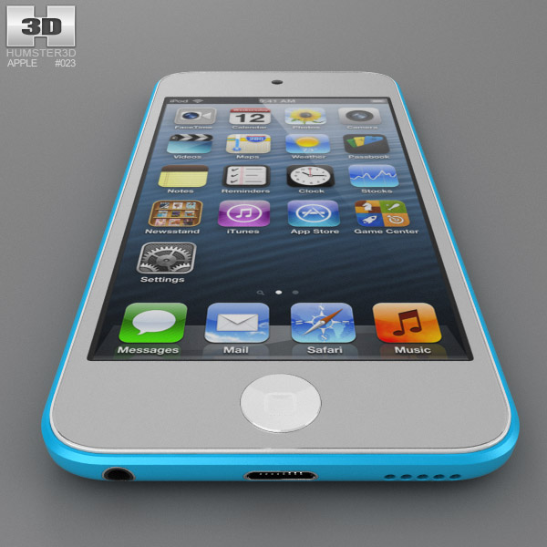 Apple iPod Touch 5th generation 3D model - Download Audio Devices on ...