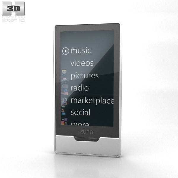 Microsoft Zune HD 32 GB 3D model - Download Electronic Accessories on ...