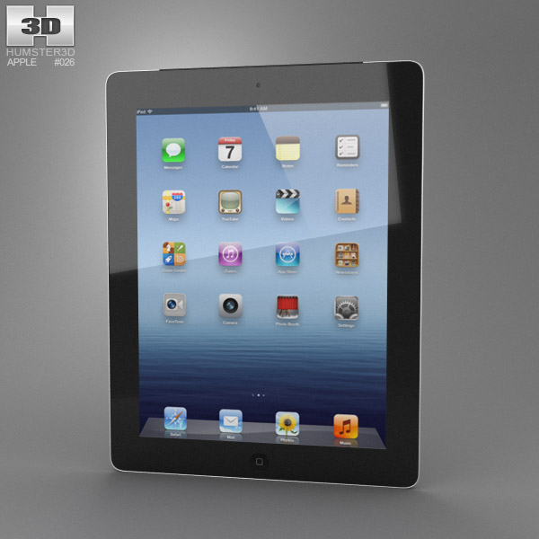 Apple iPad 4 Cellular 3D model - Download Tablet on 3DModels.org