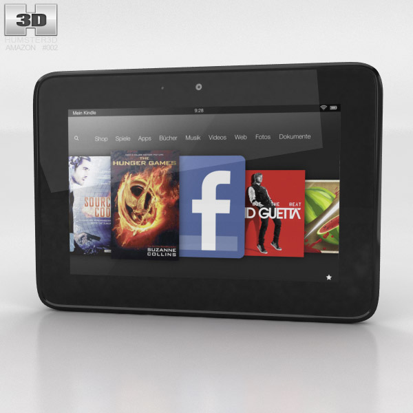 Amazon Kindle Fire HD 7 inches 3D model - Download Tablet on 3DModels.org