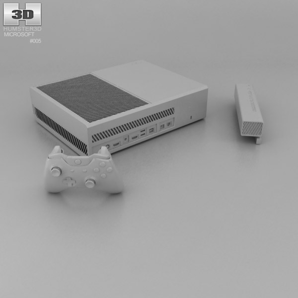 Microsoft X-Box One 720 with Kinect 3D model - Download Game Console on ...