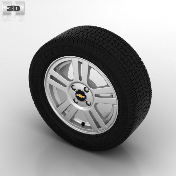 Chevrolet Aveo Wheel 15 inch 002 3D model - Download Wheels on 3DModels.org