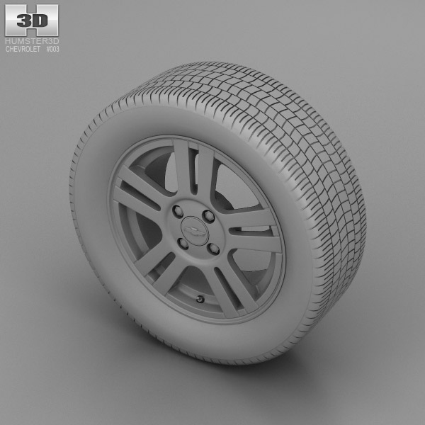 Chevrolet Aveo Wheel 15 inch 002 3D model - Download Wheels on 3DModels.org