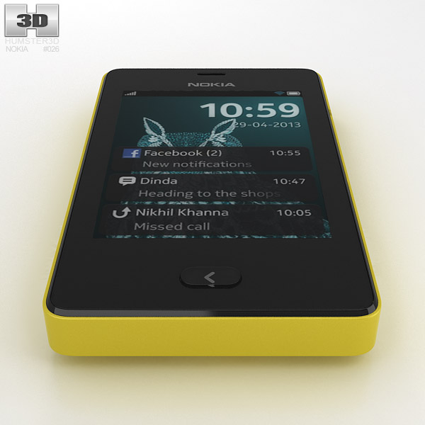 Nokia Asha 501 Modelo 3D - Descargar Teléfonos on 3DModels.org