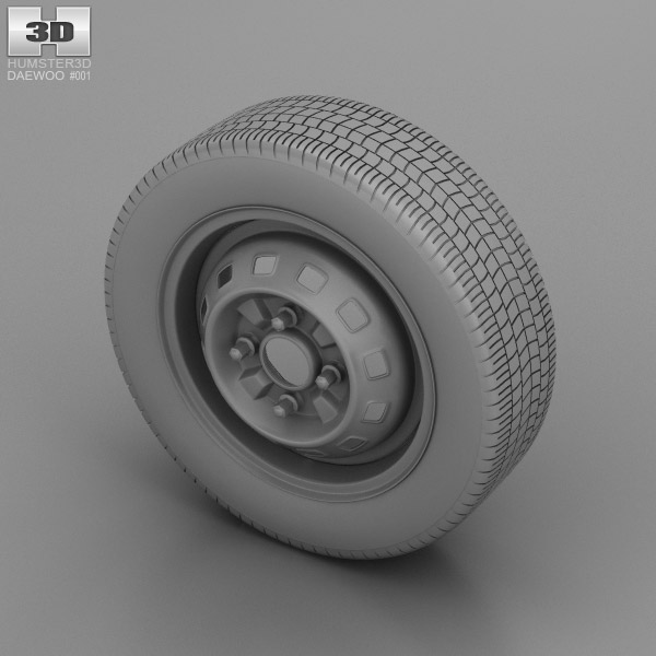 Daewoo Matiz Wheel 13 inch 001 3D model - Download Wheels on 3DModels.org