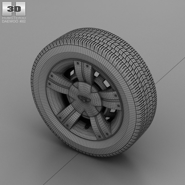 Daewoo Matiz Wheel 13 inch 002 3D model - Download Wheels on 3DModels.org