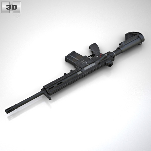 Heckler & Koch HK417 3D model - Download Rifle on 3DModels.org