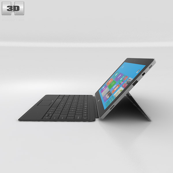 Microsoft Surface 2 with Type Cover 3D model - Download Tablet on ...