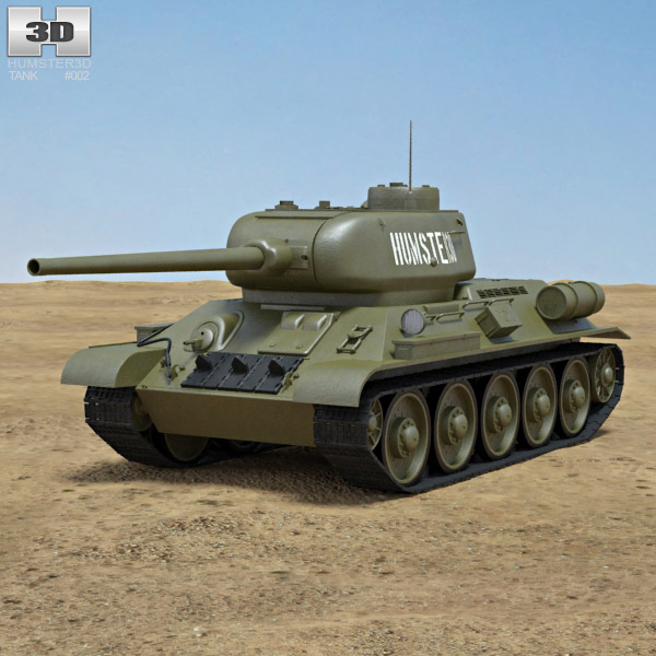 T-34-85 3D model - Download Tank on 3DModels.org