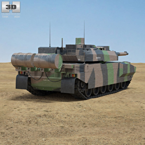 Leclerc tank 3D model - Download Tank on 3DModels.org
