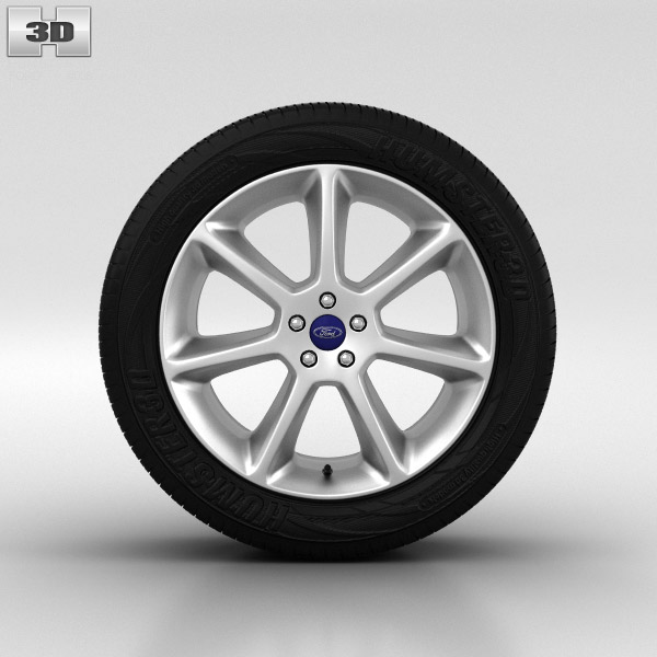 Ford Focus Wheel 18 inch 001 3D model - Download Wheels on 3DModels.org