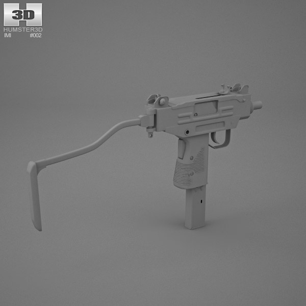 IMI Micro Uzi 3D model - Download Submachine Gun on 3DModels.org