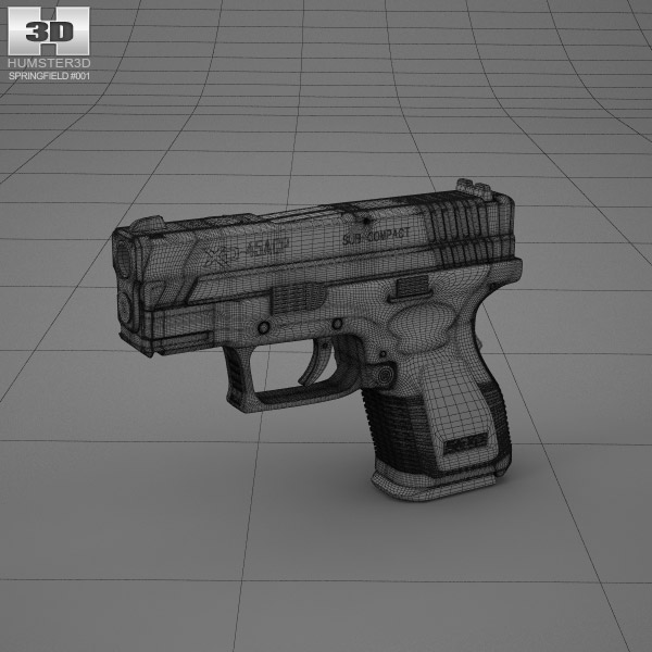 Springfield Armory XD (HS2000) 3.5 inch sub-compact 3D model - Download ...