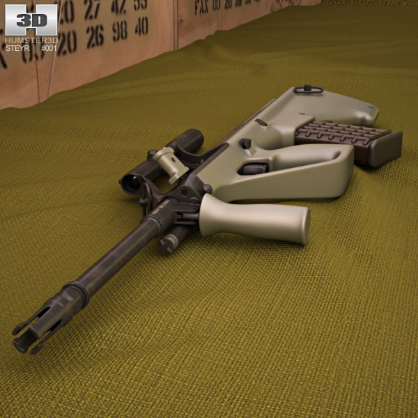 Steyr AUG A1 3D model - Download Assault rifle on 3DModels.org