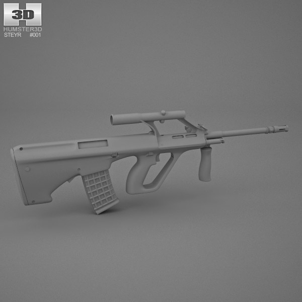 Steyr AUG A1 3D model - Download Assault rifle on 3DModels.org