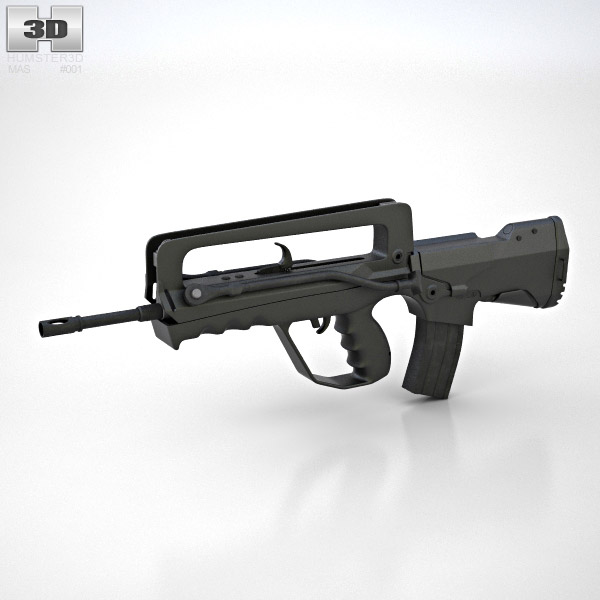 FAMAS G2 法国突击步枪 3D模型 - 下载 突击步枪 on 3DModels.org