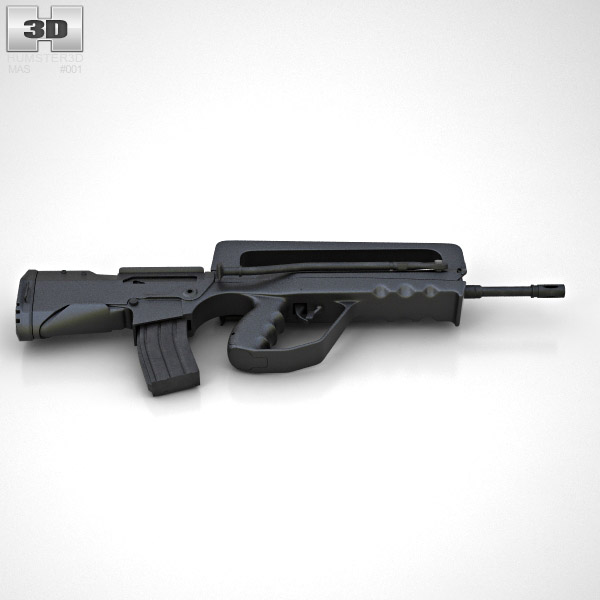 FAMAS G2 法国突击步枪 3D模型 - 下载 突击步枪 on 3DModels.org
