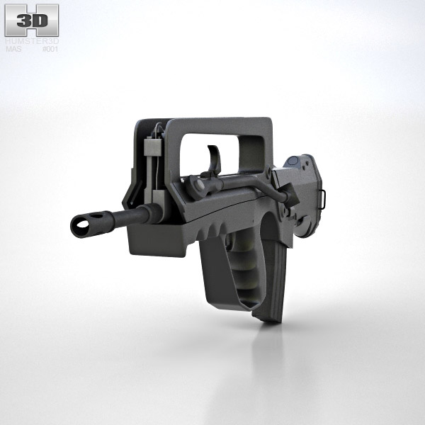 FAMAS G2 3D model - Download Assault rifle on 3DModels.org